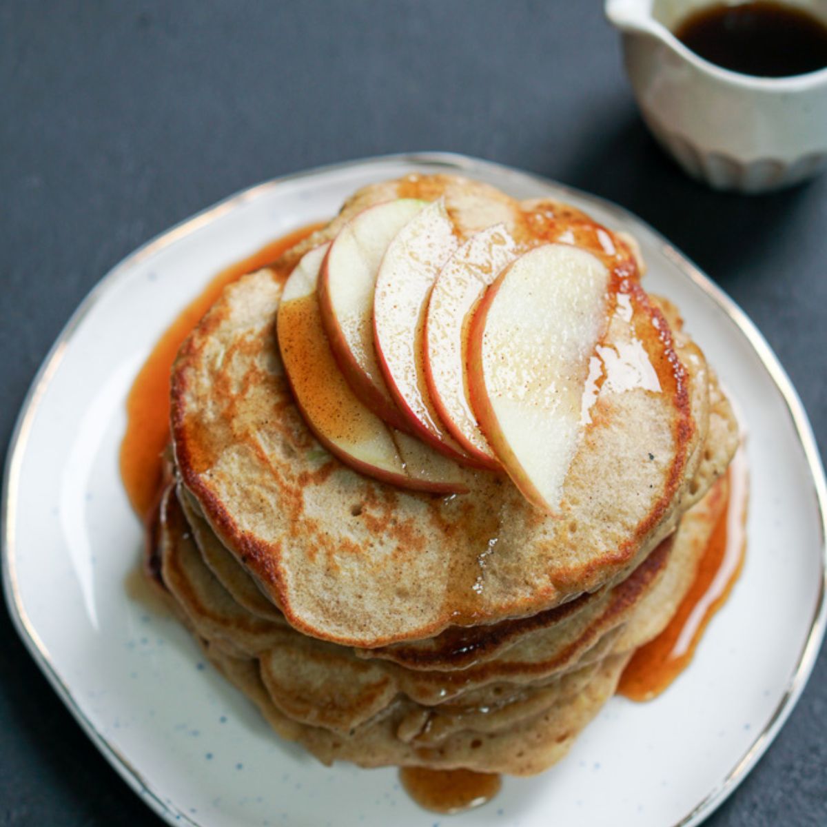 Spiced Apple Cider Pancakes with Cider Maple Syrup - Cooking Curries